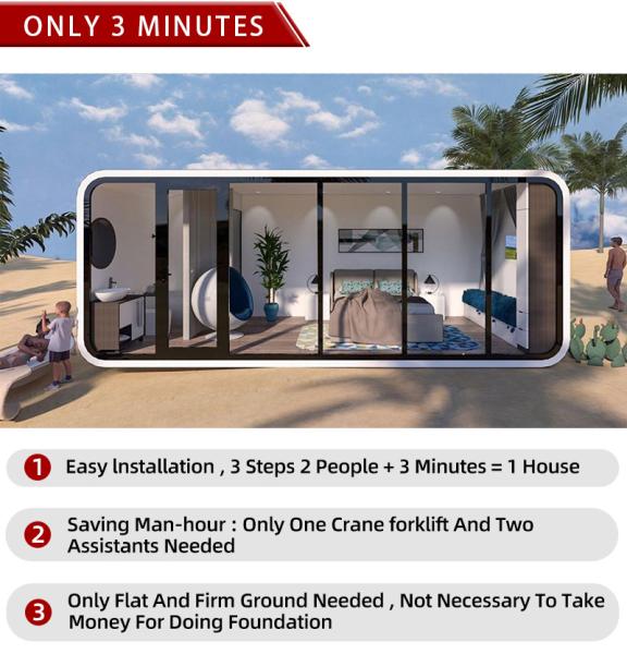 Quality Modern Design Apple Cabin Container Home Prefabricated Space Capsule House for for sale