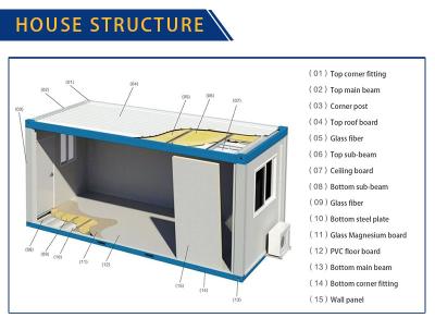 Cina Contenitore staccabile Container House Flat Pack Container per OEM/ODM SI 20ft Modular Living in vendita