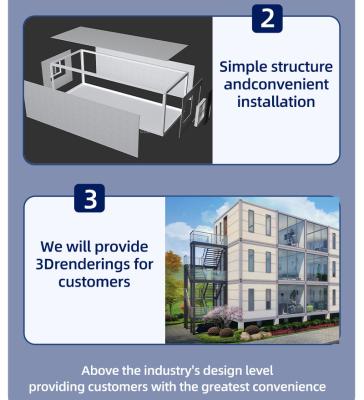 Cina Contenitore staccabile Container House Flat Pack Container per OEM/ODM SI 20ft Modular Living in vendita