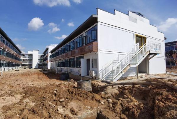 Quality Fast Assembly Flat Pack Container Office House with Steel and Online Technical for sale