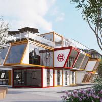 China Secure Living Fireproof Waterproof Flat Pack Prefab Container House for Store Hotel for sale