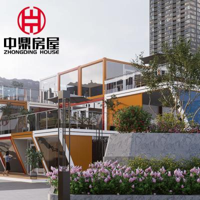 Cina Moderne case prefabbricate a 2 piani con contenitori piatti per assemblaggio e consegna rapidi in vendita