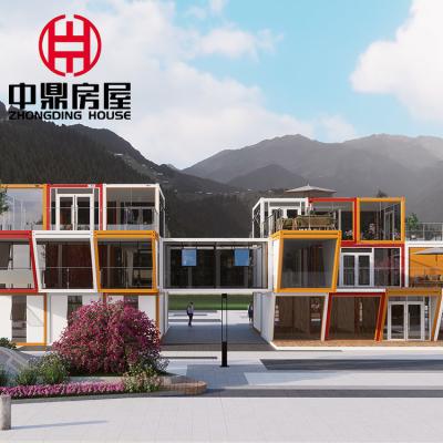 Cina Moderne case prefabbricate a 2 piani con contenitori piatti per assemblaggio e consegna rapidi in vendita