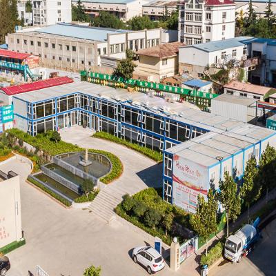 China Estrutura de estrutura de aço Casa de embalagem plana Casa de contêineres pré-fabricada com serviço pós-venda à venda