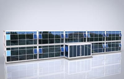 China Online technische ondersteuning Modern ontwerp Flat Pack Container House met modern ontwerp Te koop