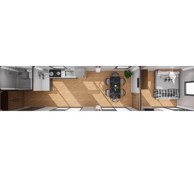 China Casa de contêineres pré-fabricada de 40FT com painéis solares Casa modular de design moderno à prova de furacão à venda