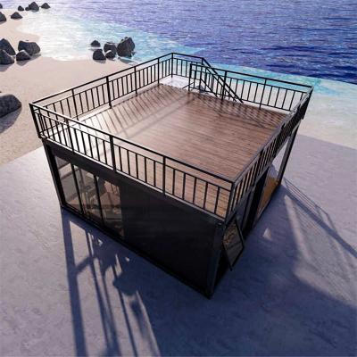Cina 40FT resistente agli uragani Modulare Casa vetrata Terrazza murale Casa prefabbricata per appartamento in acciaio in vendita