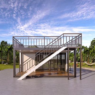 Cina 40FT resistente agli uragani Modulare Casa vetrata Terrazza murale Casa prefabbricata per appartamento in acciaio in vendita