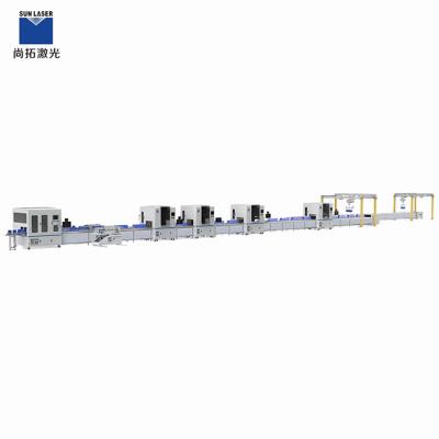 China Electric Vehicle Battery Production Equipment Prismatic Battery Pack Assembly Line for sale