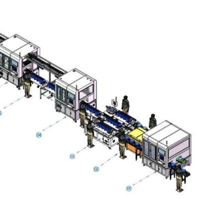 Ligne d'assemblage de batteries de véhicules électriques à batteries lithium-ion