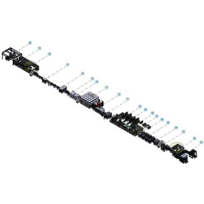 Chine Ligne de production automatisée de batteries au lithium personnalisable pour les groupes simple/double type 10PPM à vendre
