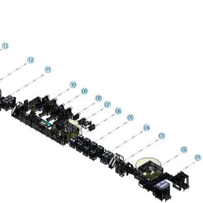 중국 4 축 배터리 생산 라인 10ppm 리?? 배터리 팩 조립 라인 제조 모듈 판매용