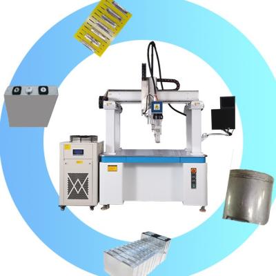 China Máquina de solda a laser de bateria de polímero de lítio Soft Pack Battery Four-Axis Fiber Laser Welding Machine à venda