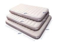 China Custom Size Travel Inflatable Bed Flocking PVC 0.3mm Thickness CE ISO Certified for sale