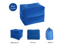 China Inflatable Leg Rest Foot Pillow PVC Flocking 15s Inflation 2s Deflation Travel Office for sale