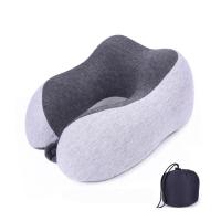 China Memory Foam Travel Neck Pillow with Adjustable Rope Lock 31x29.5x11.5cm for sale