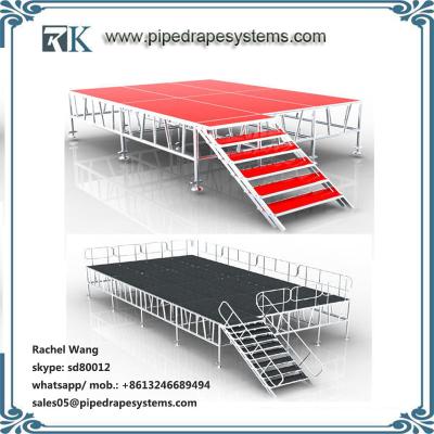 China fixed height glass aluminum stage platform TUV for big vocal concert show for sale