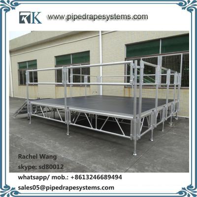 China fixed height glass aluminum stage platform TUV for big vocal concert show for sale