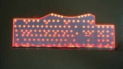 Cina 0.12mm nessuna tastiera esile DC12V, tastiera della lampadina di rosso LED di rumore di gioco in vendita