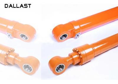 China Flange Loader Welded Hydraulic Cylinders Double Acting Telescopic Chrome for sale