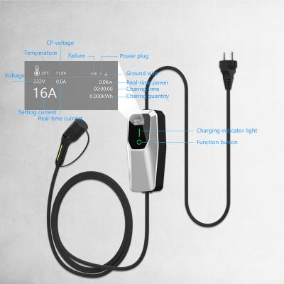 China 3.5kW 7kW 11kW Ev Charger Ac Portable Charging Pile IP65 Waterproof for sale