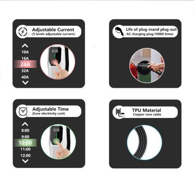 Cina Tipo 2 3.5kW 7kW 11kW caricabatterie a bordo Ev Home Wallbox in vendita