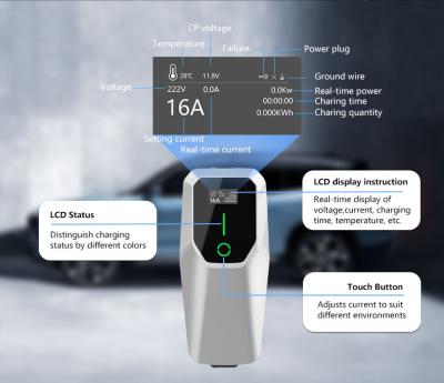 Cina Tipo 2 3.5kW 7kW 11kW caricabatterie a bordo Ev Home Wallbox in vendita