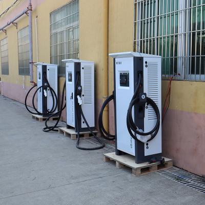 China 60Kw CCS2 DC Emergency RFID EV Electric Vehicle Car Charging Station with Large Capacity for sale