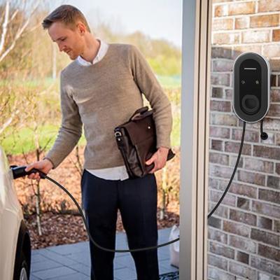 China RCD Leakage Protection IP54 5KW 22KW AC EV Charging Pile for Tesla at Amusement Park for sale