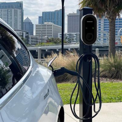 China Input Current 0-32A Wallbox Type 2 Three Phase 32A Electrical Car Charger Station 7KW for sale