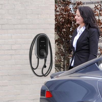 China 50 Amp Level 2 EV Charger Station with 22KW Power and Wall-mounted Installation Method for sale