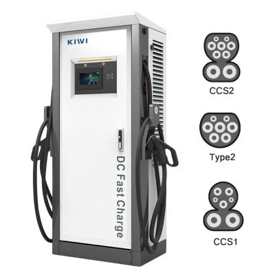 50Hz±10Hz Frequenza di rete Chademo Tipo2 120KW EV DC pile di ricarica per veicoli elettrici