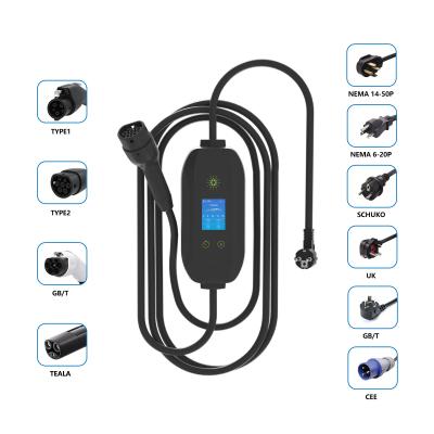 Κίνα Στον τοίχο τοποθετημένο μονό φάση 3.5kw φορητό φορτιστή EV με πρίζα φόρτισης και ανίχνευση μόνωσης προς πώληση
