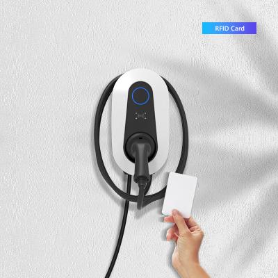 China 7kW AC EV Charger with Type-1/Type-2/GB/T Plug and RFID for sale