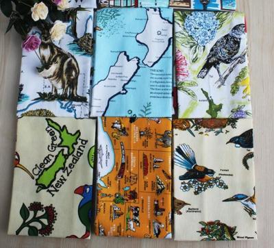 China Silk Screen Printing Kitchen Tea Towels Illustration Design For Afternoon Tea for sale