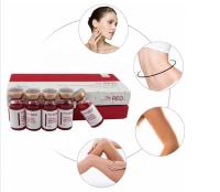 China RED Lipolysis Ampoule Solution 5 Vials/Box for Fat Dissolving Treatment with VB12 & Bromelain Formula for sale