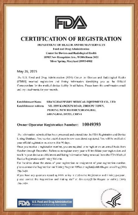Food and Drug Administration - Guangzhou Sonka Engineering Machinery Co., Ltd.