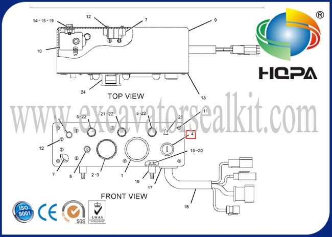 5 Terminal Wire Ignition Switch / Start Switch Fits E320B 3E-0156 Excavator