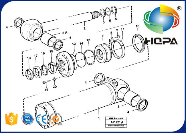 11999892 VOE11999892 Tilting Cylinder Seal Kit for VOLVO L120C, L120D