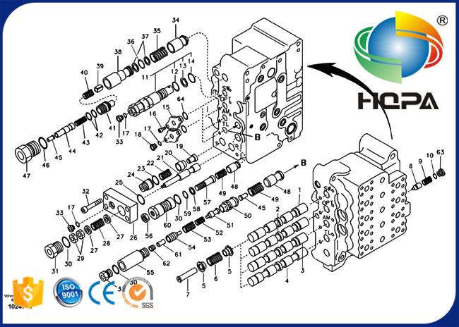 Corredo principale della guarnizione della valvola di regolazione VOE14535506 14535506 per l'escavatore EC140B di Volvo