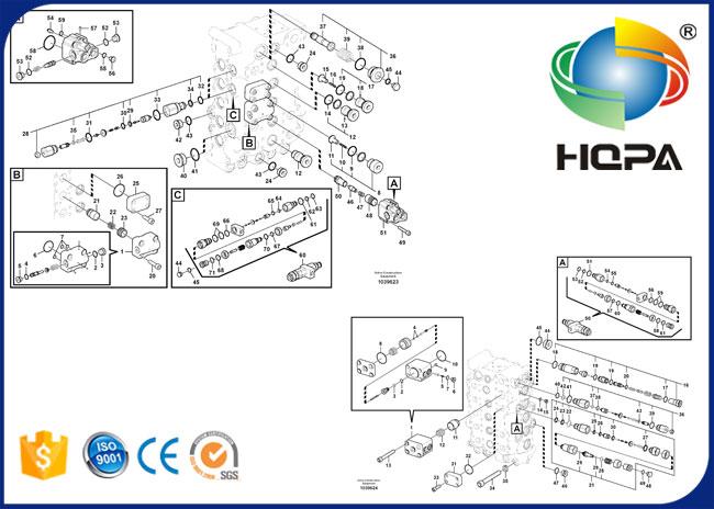 Kit principal de joint de soupape de commande VOE14565931 14565931 pour Volvo EC250D EC300D