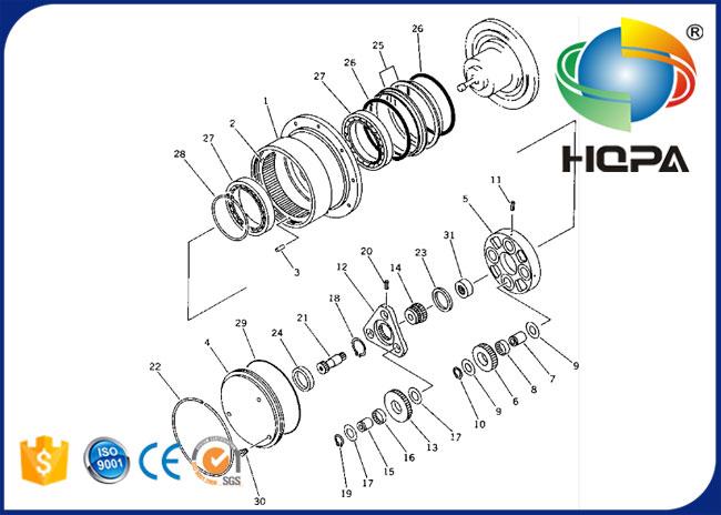 τελική εξάρτηση σφραγίδων Drive 20T-60-43100 20T6043100 για τη KOMATSU pc40-6 pc38uu-1 pc40t-7