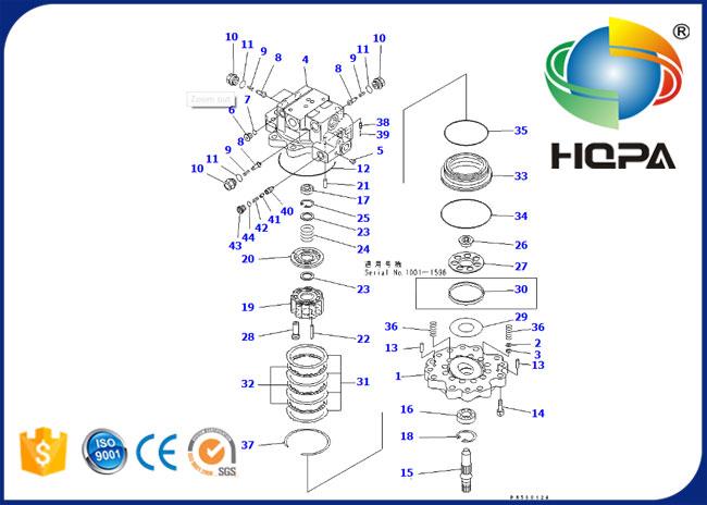 corredo della guarnizione del motore dell'oscillazione di 708-7R-00250 708-7R-00131 per KOMATSU PC40MR-1 PC45MR-1