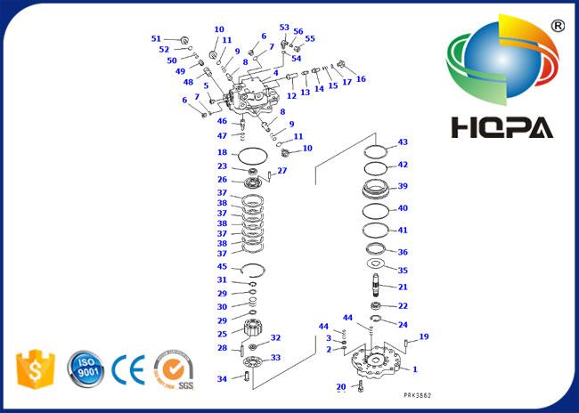 corredo della guarnizione del motore dell'oscillazione di 708-7R-00053 708-7R-00052 708-7R-00050 per KOMATSU PC50UU-2