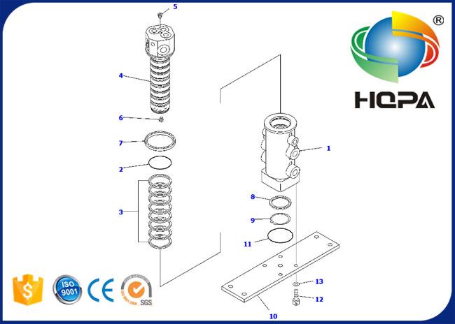 Corredo della guarnizione dell'attacco snodato in acciaio di 703-06-22210KT 703-06-22210 per KOMATSU PC55MR PC45MR-3