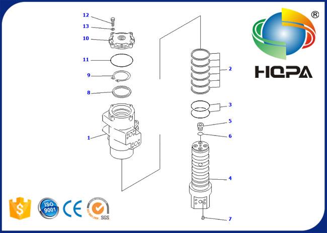 Corredo della guarnizione dell'attacco snodato in acciaio di 703-09-33260KT 703-09-33260 per KOMATSU PC300-6 PC350-6