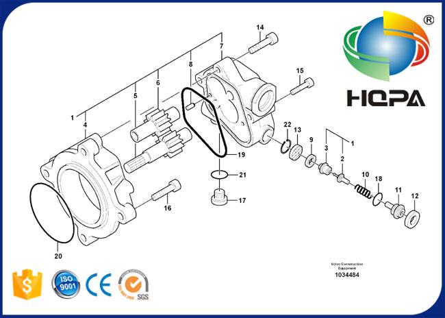 VOE14534042 14534042 Hydraulic Gear Pump Seal Kit for Volvo EC160B EC180B