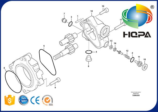 VOE14602459 14602459 Hydraulic Gear Pump Seal Kit for Excavator Volvo EC300D