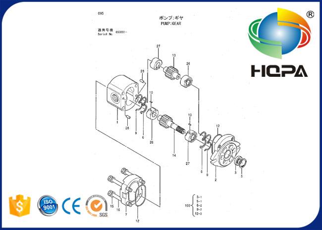 0408207 Hydraulic Gear Pump Seal Kit for Excavator Hitachi  EX100-2