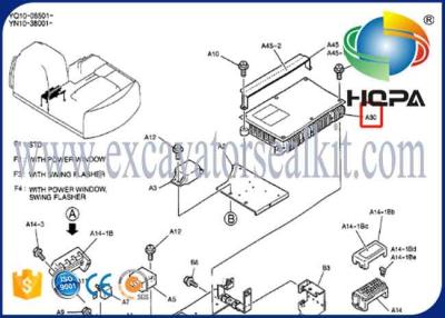 中国 YN22E00123F4 YN22E00123F5主要なポンプ コントローラー ポリ塩化ビニールKobelco K200 SK210 SK230-6E 販売のため